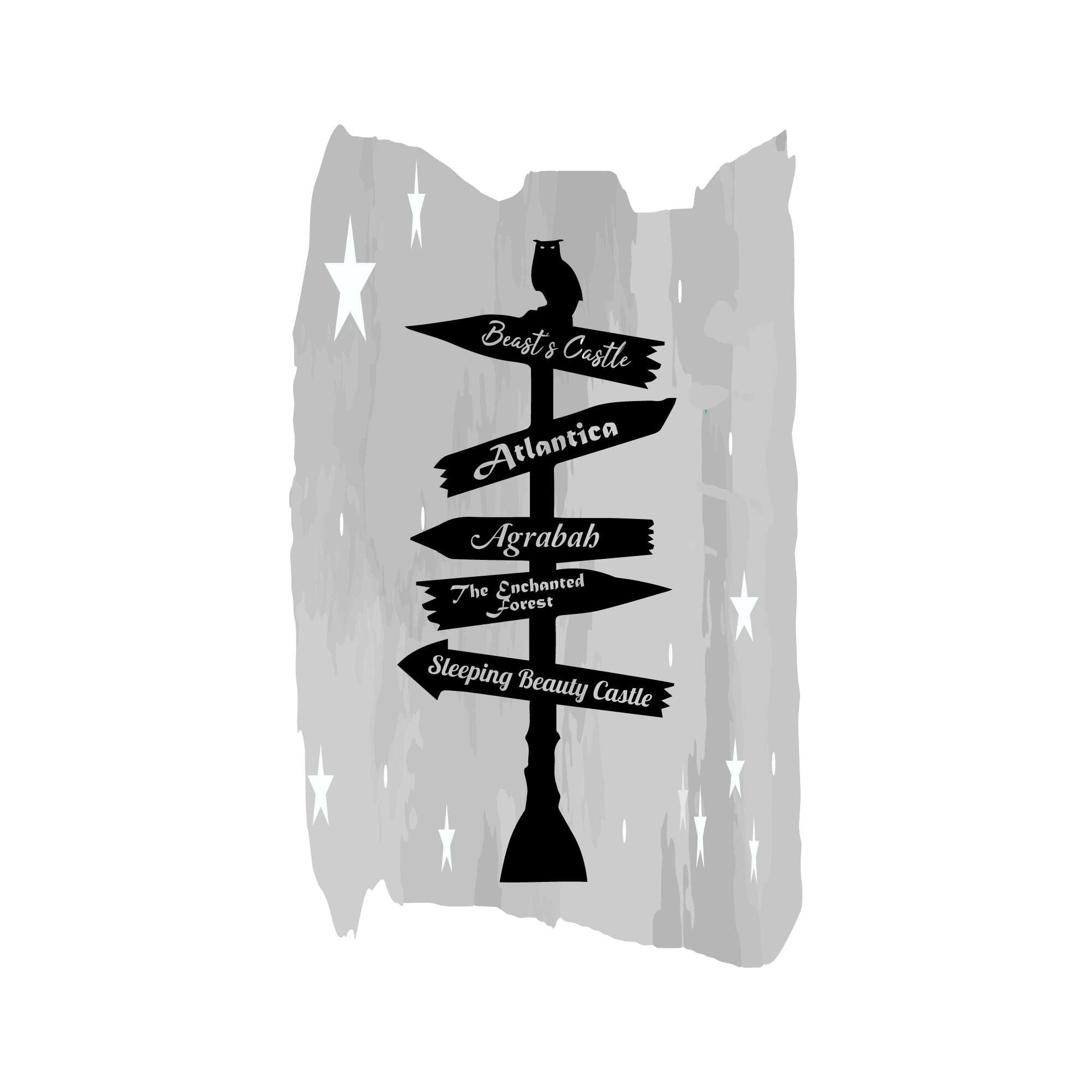 Beasts Castle Atlantica Agrabab Beauty Castle Cartoon Direction Board ...