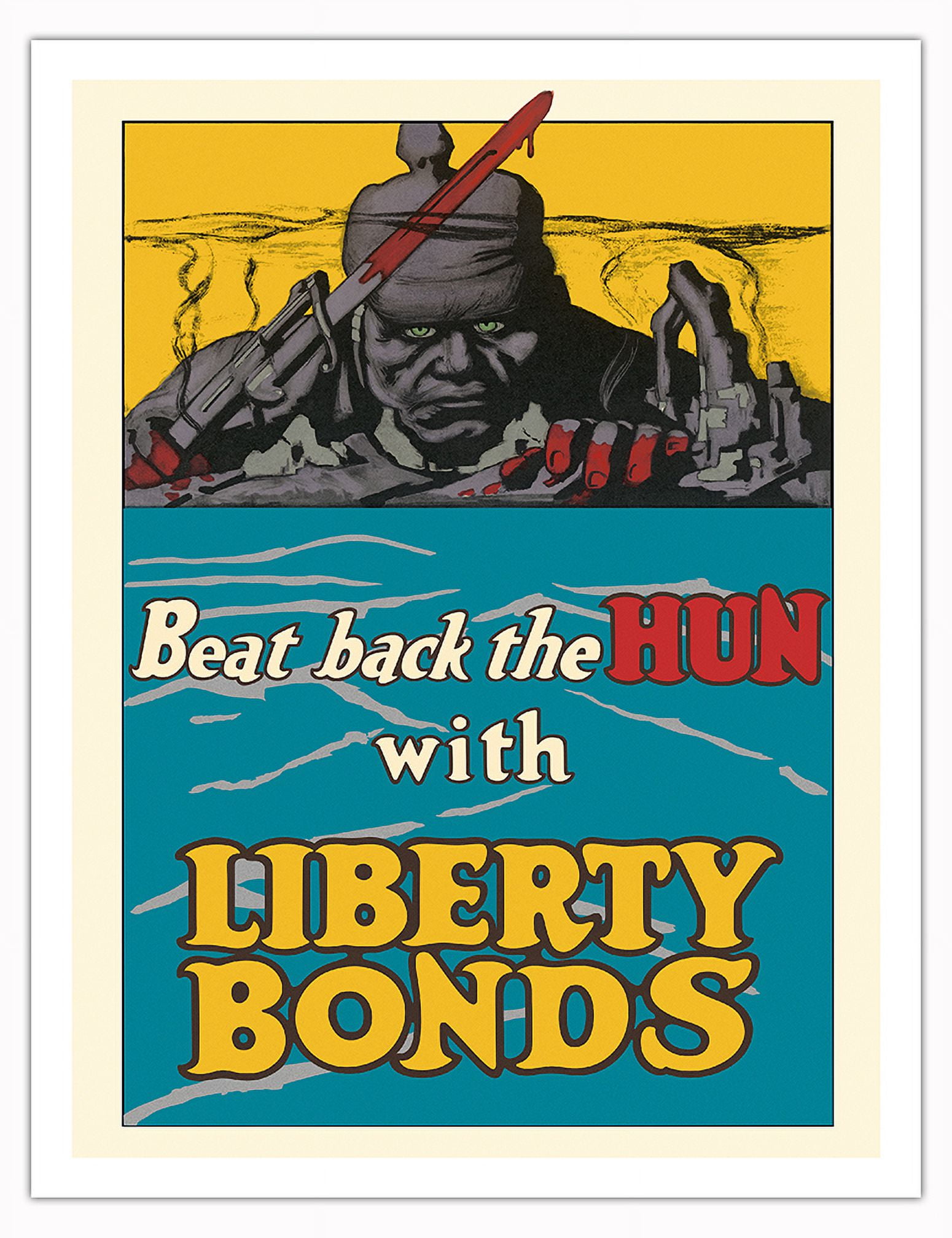 Beat Back the Hun with Liberty Bonds - Vintage War Poster by Frederick ...