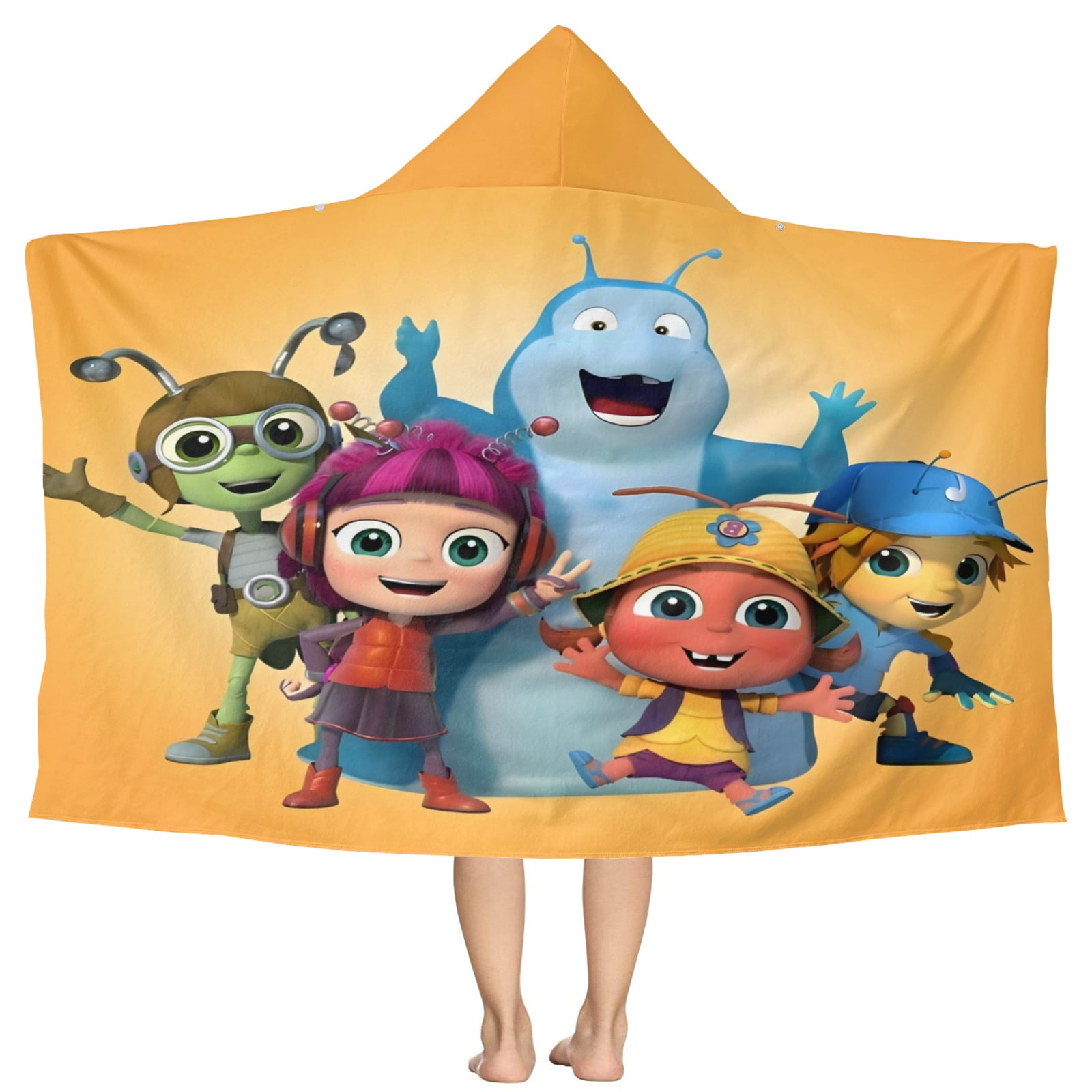 Beat Bugs Pattern Beach Poncho - Microfiber - Towel - Kids Lightweight ...