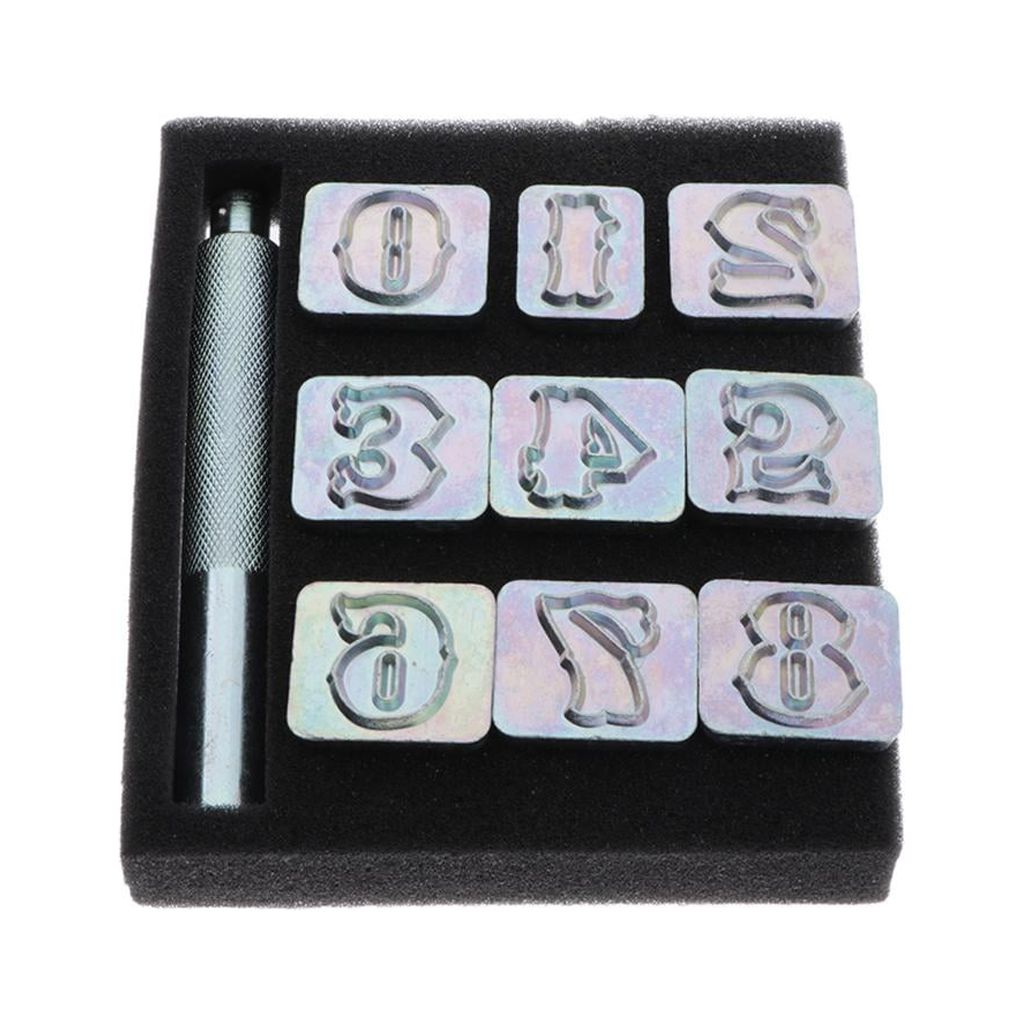 Beat Numbers Alphabet (0-9) Embossing Stamp Impact Stamp Set 0-9 Stamp ...