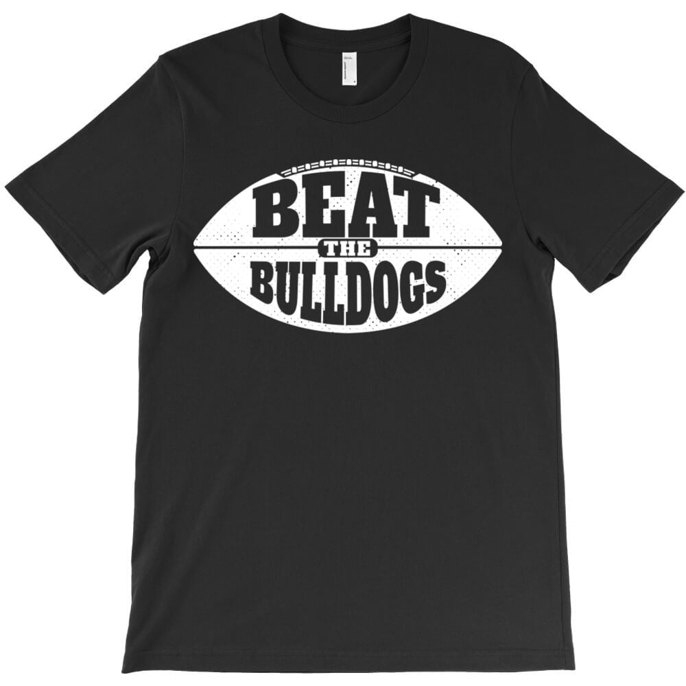 Beat The Bulldogs Vintage Football Grunge Gameday Funny Rivalry Joke ...