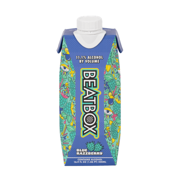 BeatBox Blue Razzberry Party Punch Cocktail, 500ml Tetra, 11.1% ABV ...