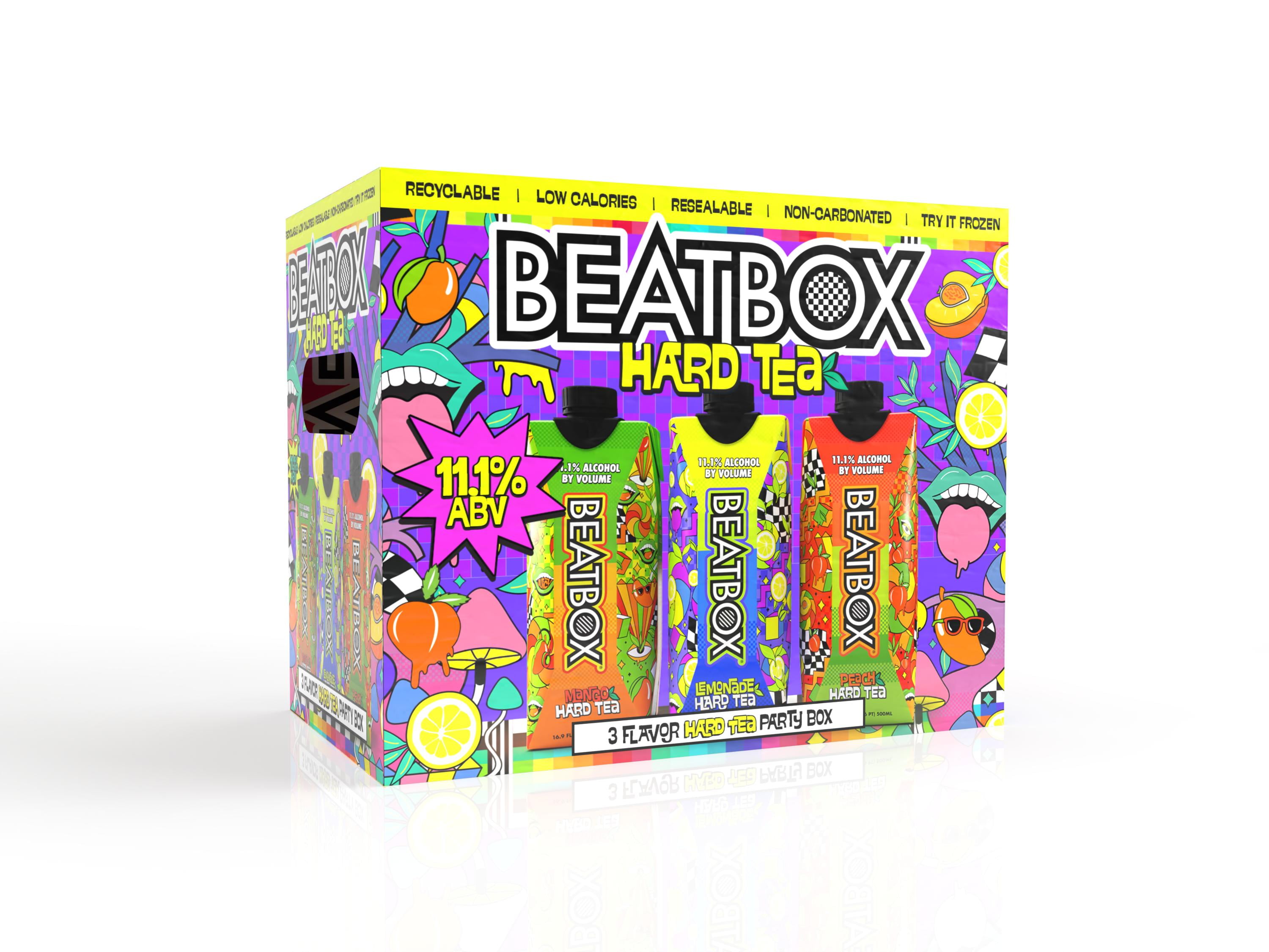 BeatBox Hard Tea Variety Pack Ready-to-Drink Cocktail Party Punch, 11.1% ABV 6/500ml Tetra ...