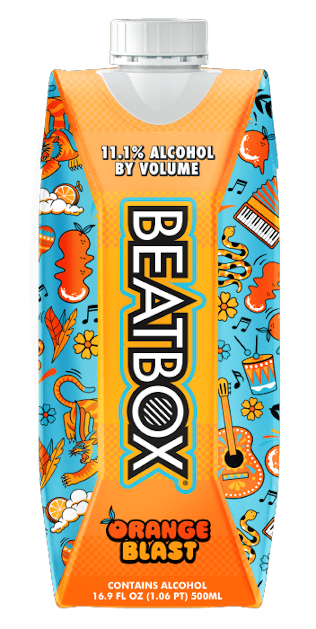 BeatBox Orange Blast Party Punch Cocktail, 11.1% ABV 500ml Tetra ...