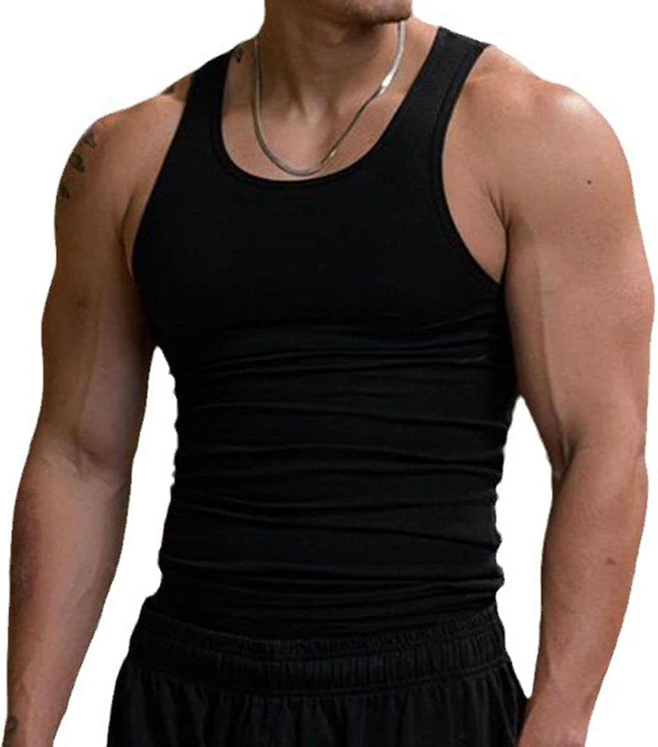 Beaters,Tank Tops Men, Beaters Compression, Beaters for Men,Sleeveless Gym Shirts Tops, Medium ...