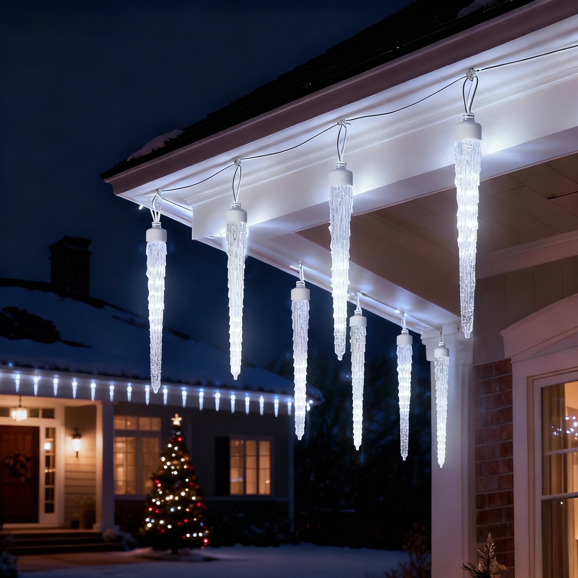Beatineon meteor Christmas lights, 20ft Falling Rain LED Lights with ...
