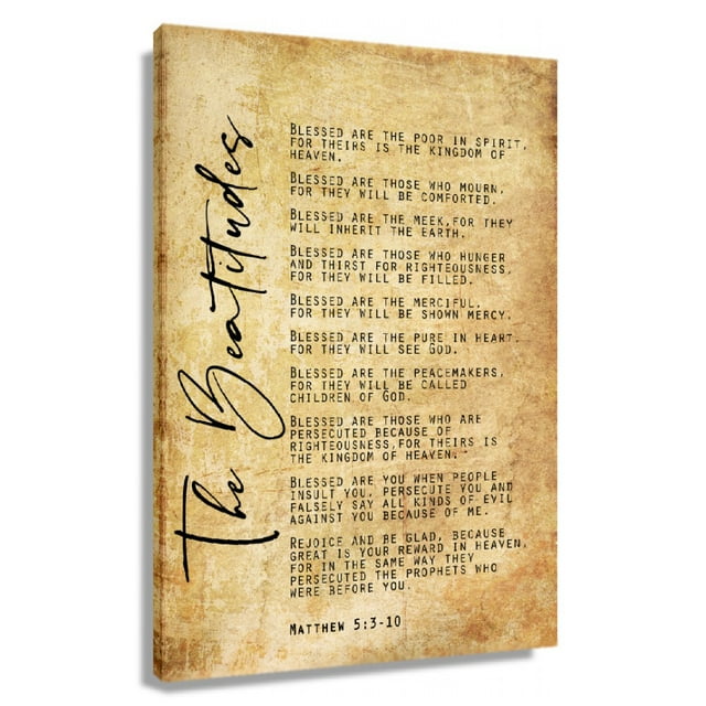 Beatitudes Matthew 5 3-10 Bible Quote Wall Art Scripture Posters Poster ...