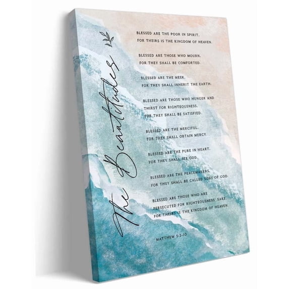 Beatitudes Matthew 5 3-10 Bible Verse Wall Art Prayer Posters Artwork ...