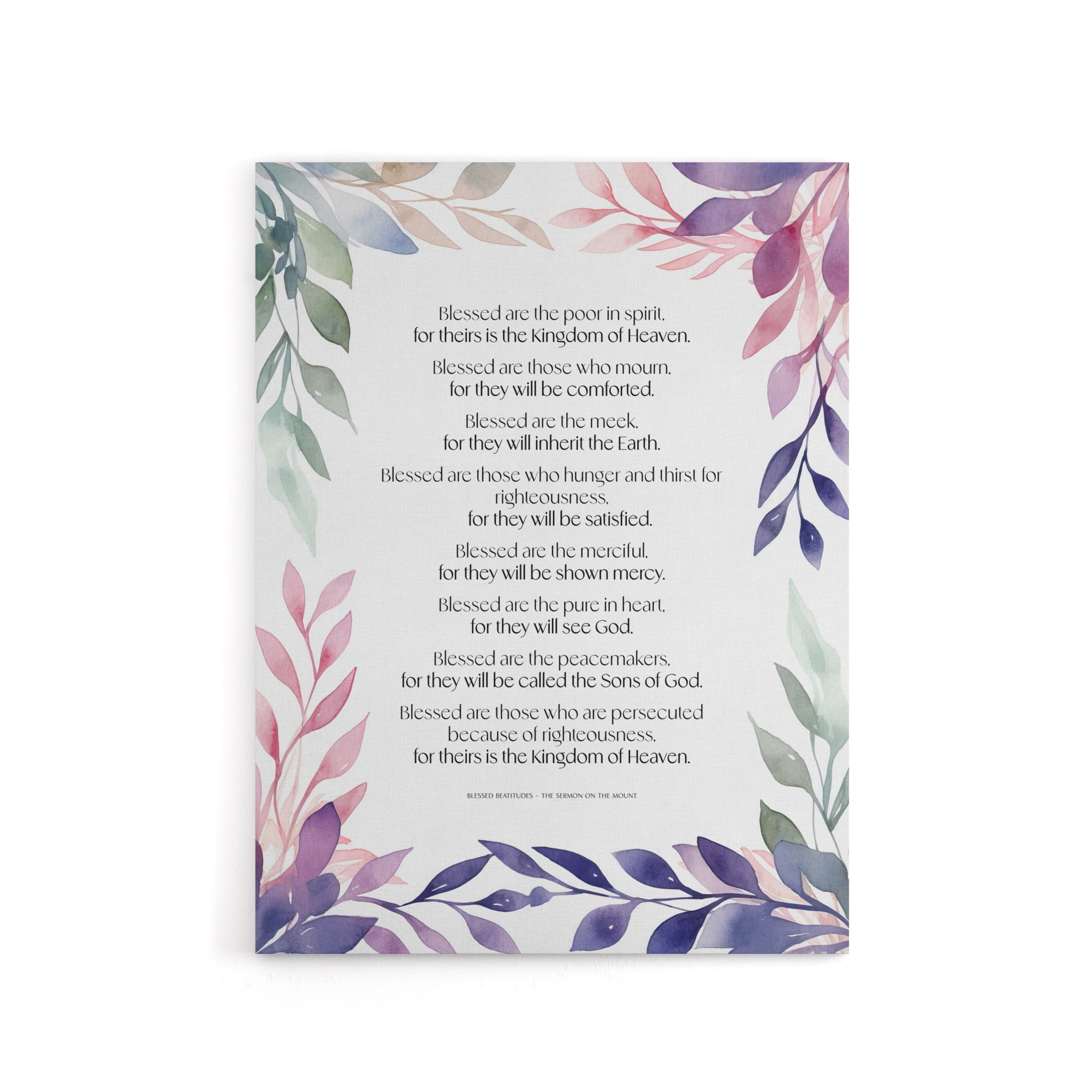 Beatitudes Sermon Of The Mount Jesus Canvas Wall Art Print 24X32 ...