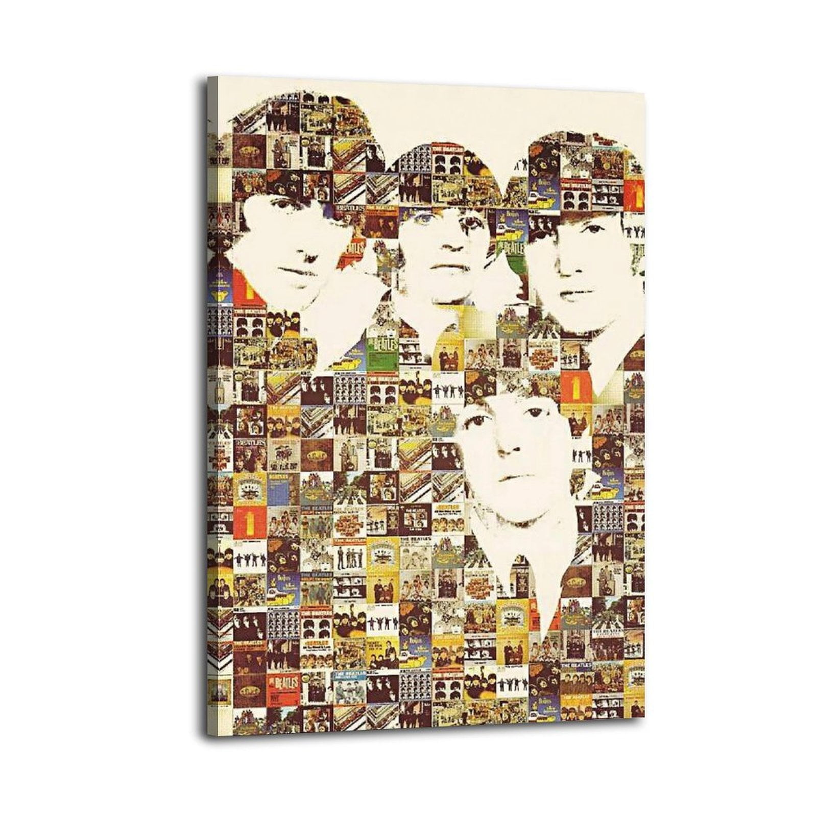 Beatles Album Cover Collage Canvas Modern Poster Wall Art Prints ...