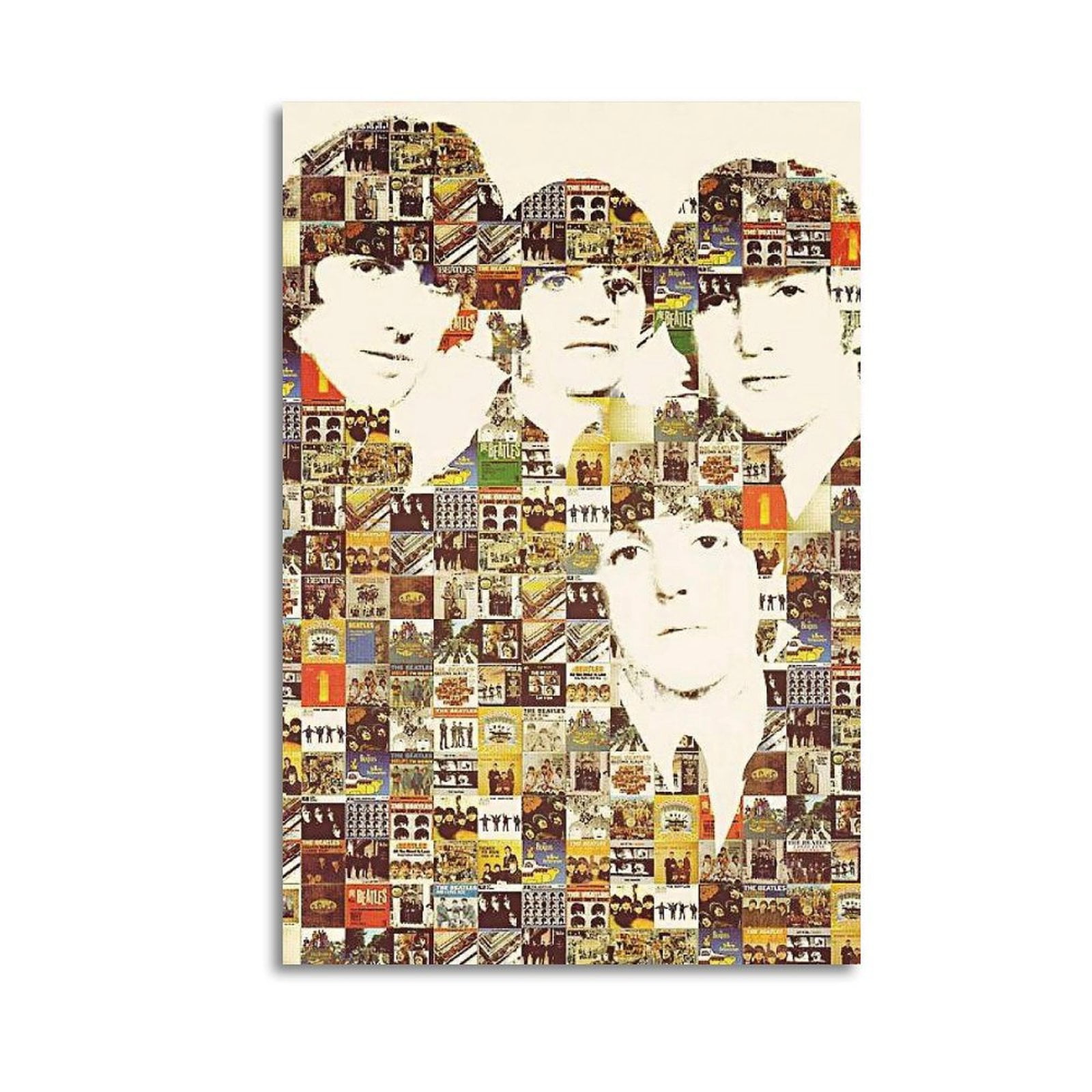 Beatles Album Cover Collage Canvas Modern Poster Wall Art Prints ...