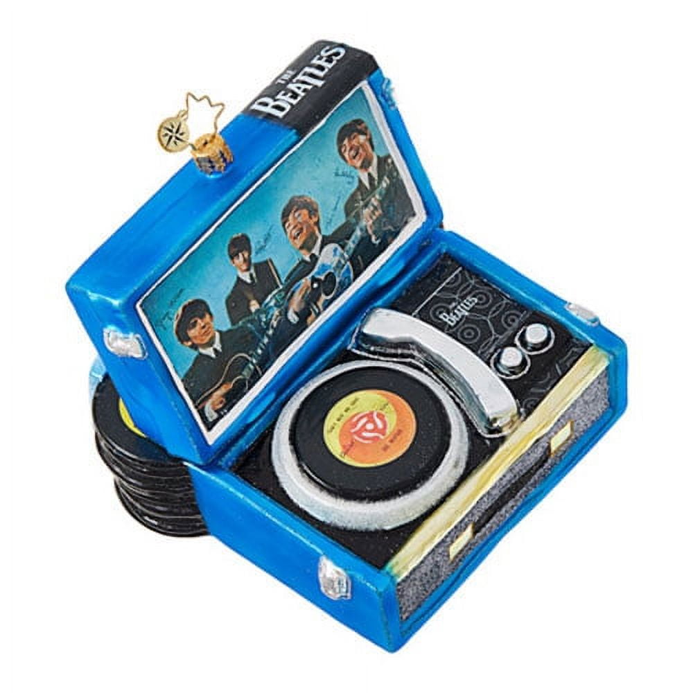Christopher Radko BEATLES RECORD PLAYER Glass Music She Loves You ...