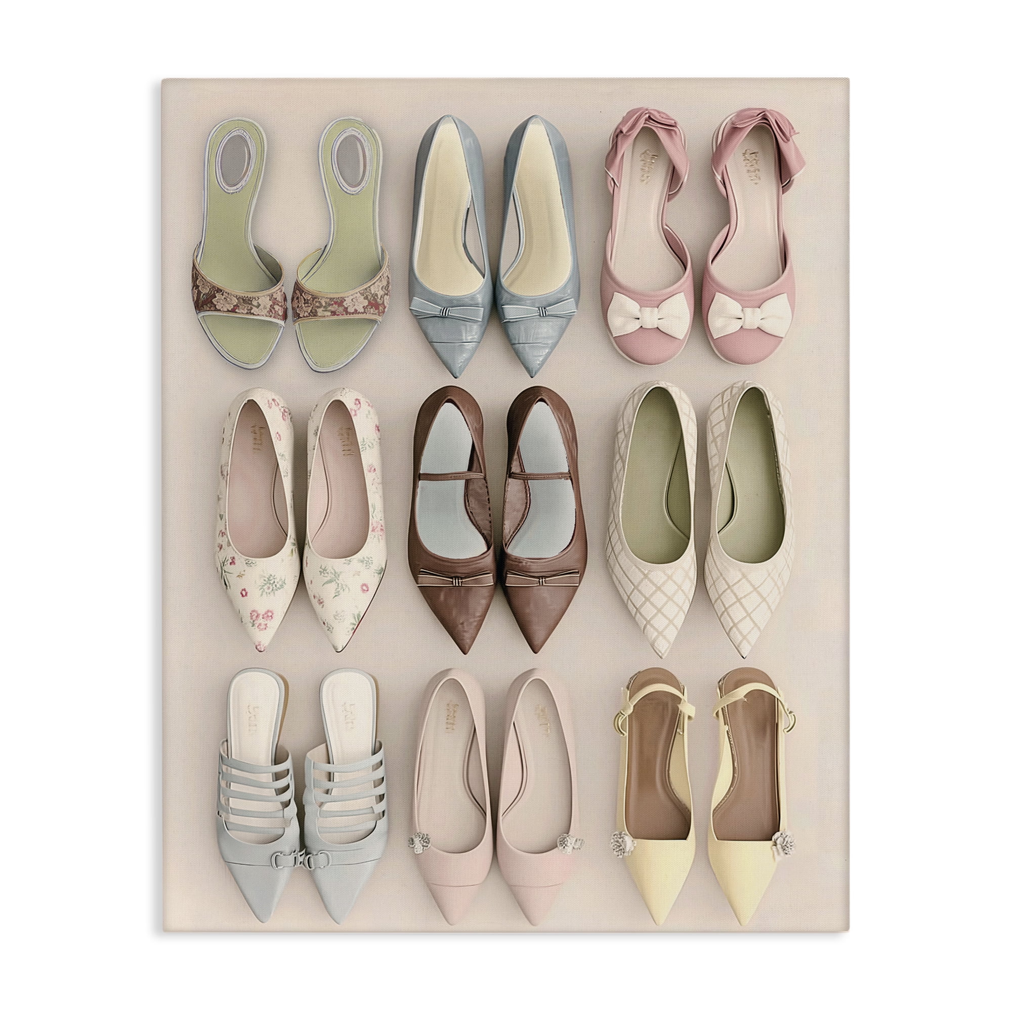 Beatrice's Closet Shoes Canvas Wall Art, design by Annabelle Hall ...