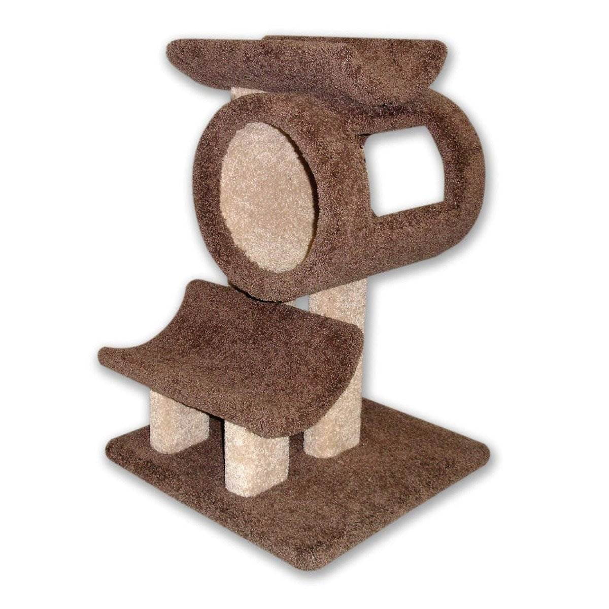 Beatrise Pet Products Cat Tree & Condo Scratching Post Tower, Brown ...