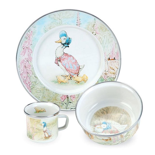 Beatrix Potter Enamelware Dish Set, 3-Piece set, Jemima Puddle-Duck ...