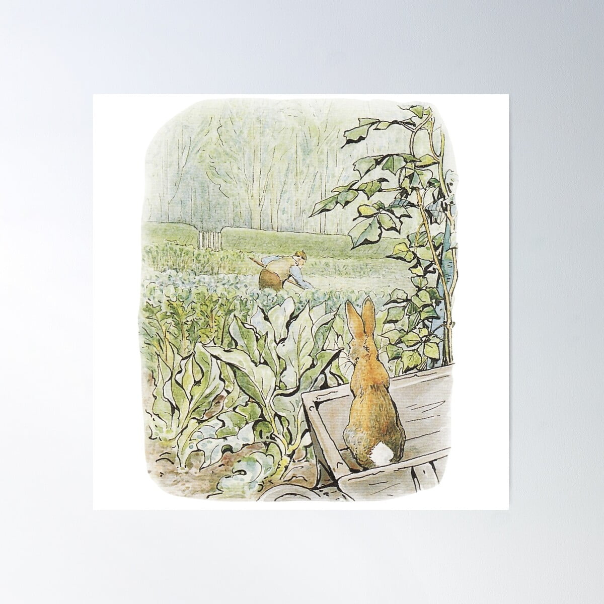 Beatrix Potter Peter Rabbit Illustration Poster Wall Art, Modern Wall ...