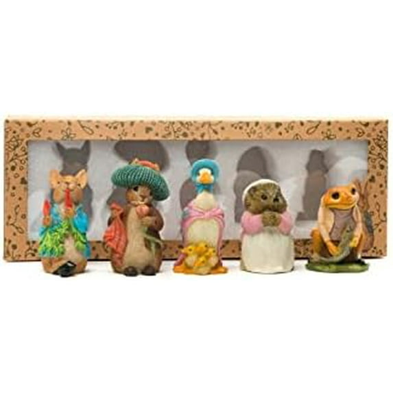 Beatrix Potter Set of 5 Coloured Cane or Stake Toppers Peter Rabbit ...