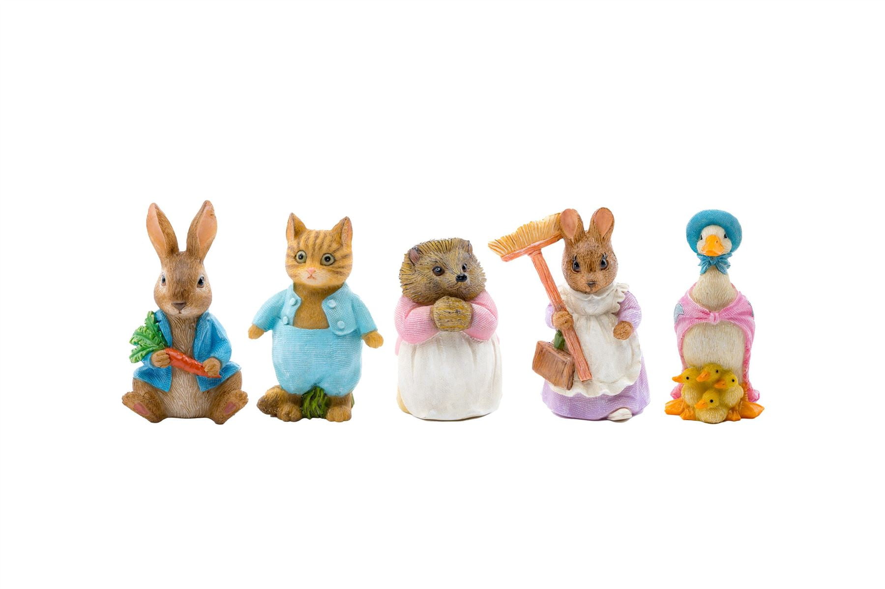 Beatrix Potter Set of 5 Cane or Stake Toppers Peter Rabbit, Tom Kitten ...