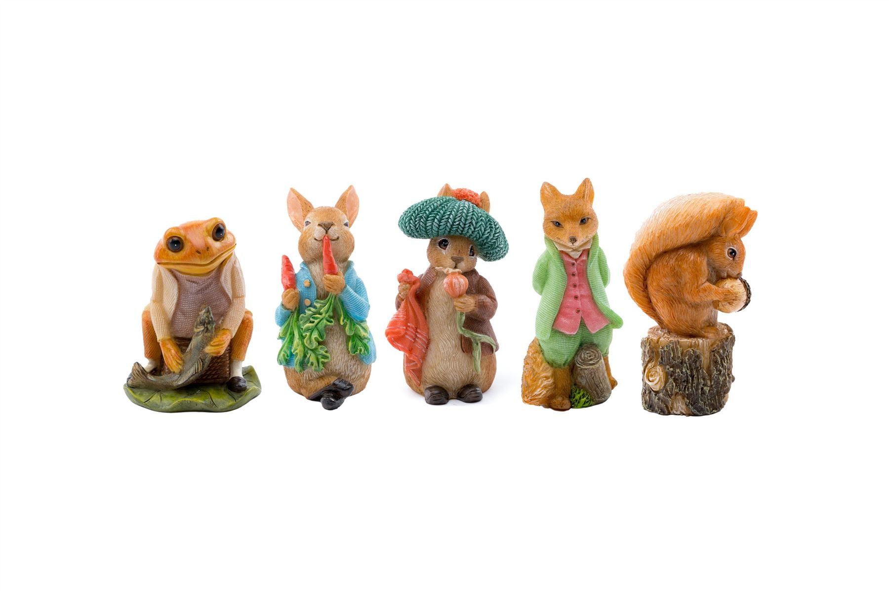 Beatrix Potter Set of 5 Coloured Cane or Stake Toppers Peter Rabbit ...