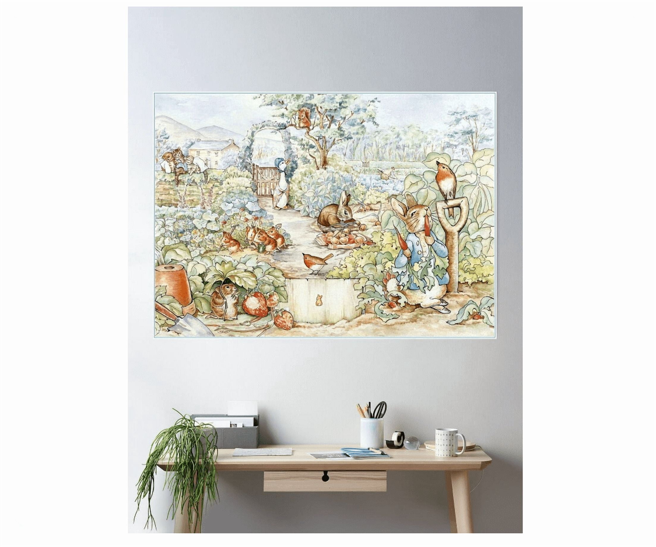 Beatrix Potter Storybook Garden Characters Poster Home Decor Office ...