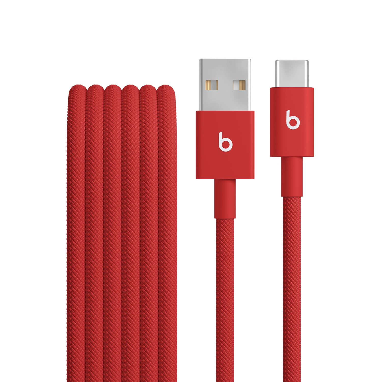 Beats USB-A to USB-C Woven Cable (1.5 m / 5 ft) - Rapid Red - Walmart.com