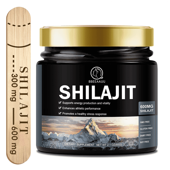 BBEEAAUU 600mg Shilajit Supplement, Natural Himalayan Shilajit Resin ...