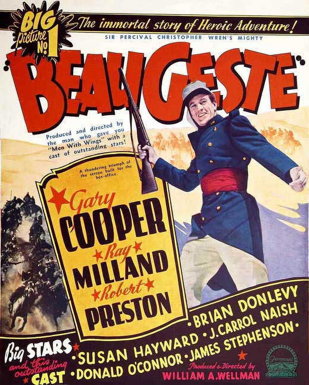 Beau Geste - movie POSTER (Style E) (11" x 17") (1939) - Walmart.com