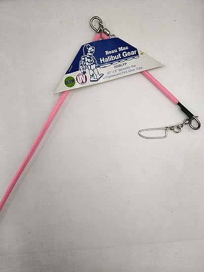 Beau Mac 20 X 8 UV Pink Glow Halibut Spreader Bar HSBLFP - Walmart.com