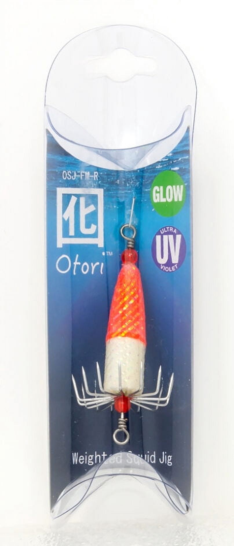 Beau Mac Otori Squid Jig Red Glow 1 1/8" OSJ-FM-R - Walmart.com