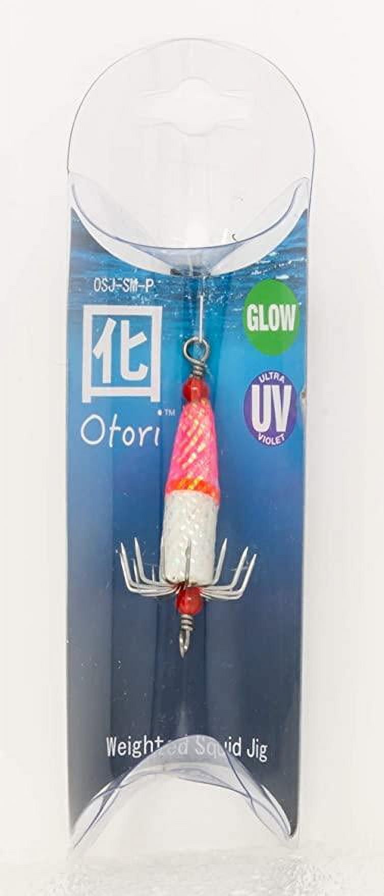 Beau-Mac Otori Squid Jig Skinny 7/8" Medium Pink/Glow OSJ-SM-P ...