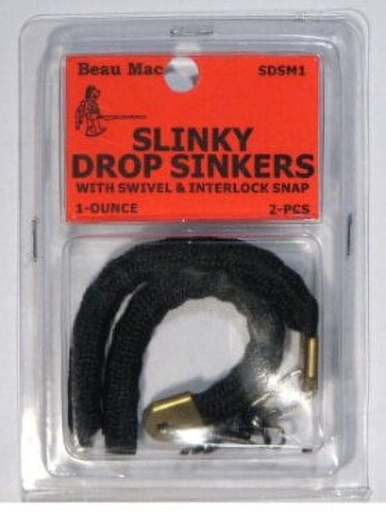 Beau Mac Slinky Drop Sinker Magnum 1oz Black 2pcs BEAUUSDSM1 - Walmart.com