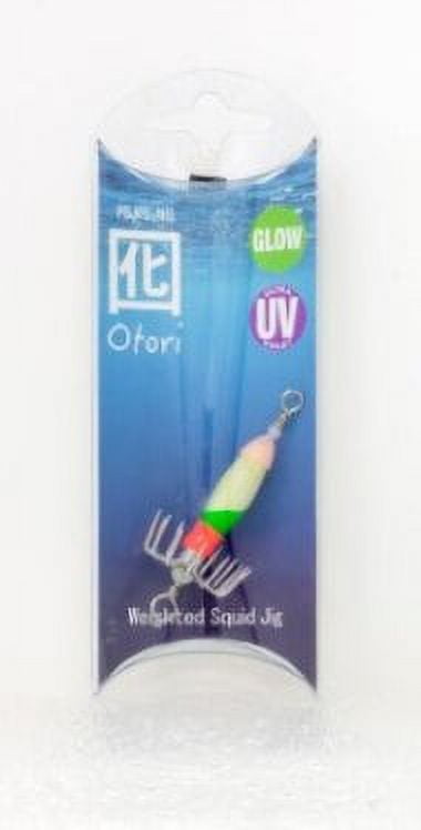 Beau-Mac Squid Jig Standard 7/8" Natural Glow Green PSJFS-NG - Walmart.com