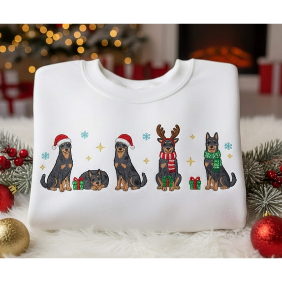 Beauceron Christmas Embroidered Shirt, Custom Dog Lover Tee, Funny ...
