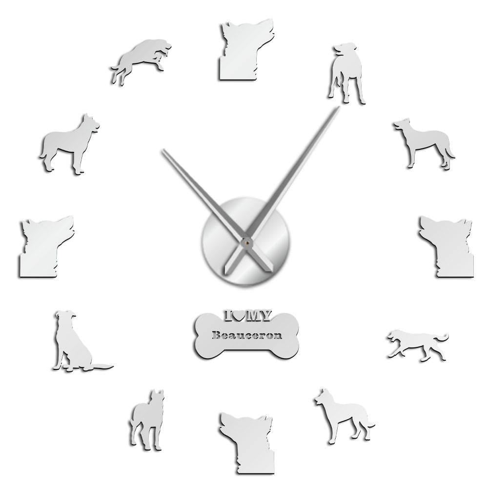 Beauceron Dog Breed Wall Stickers Big Time Clock for Home Decor Dog ...