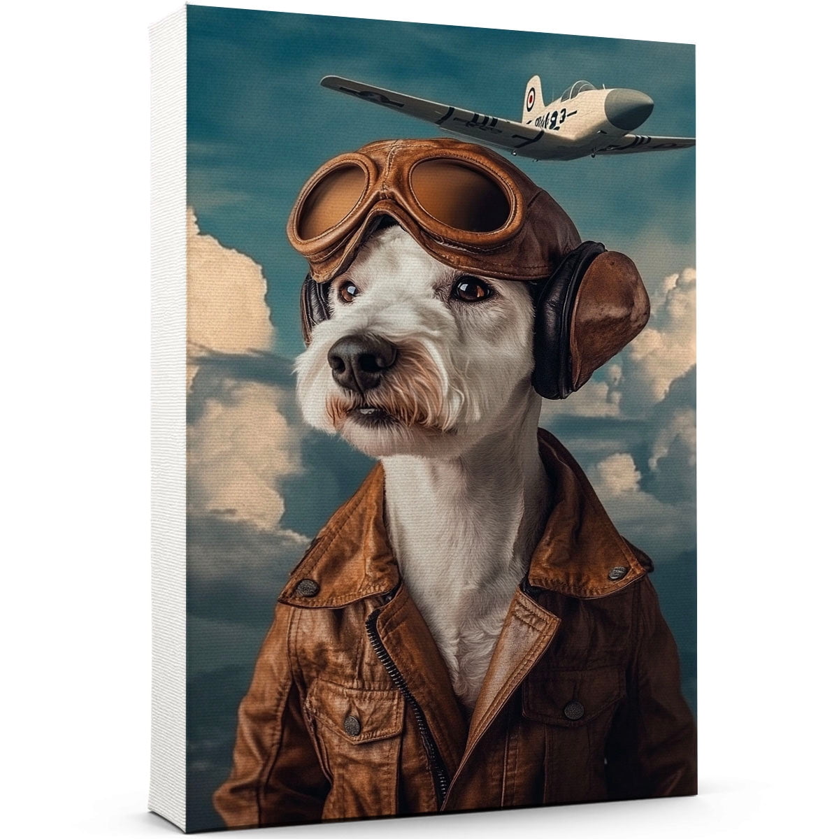 Beauceron Dog Pilot Wall Art, Pet Art, Funny Dog Poster 8x12in, Pilot ...