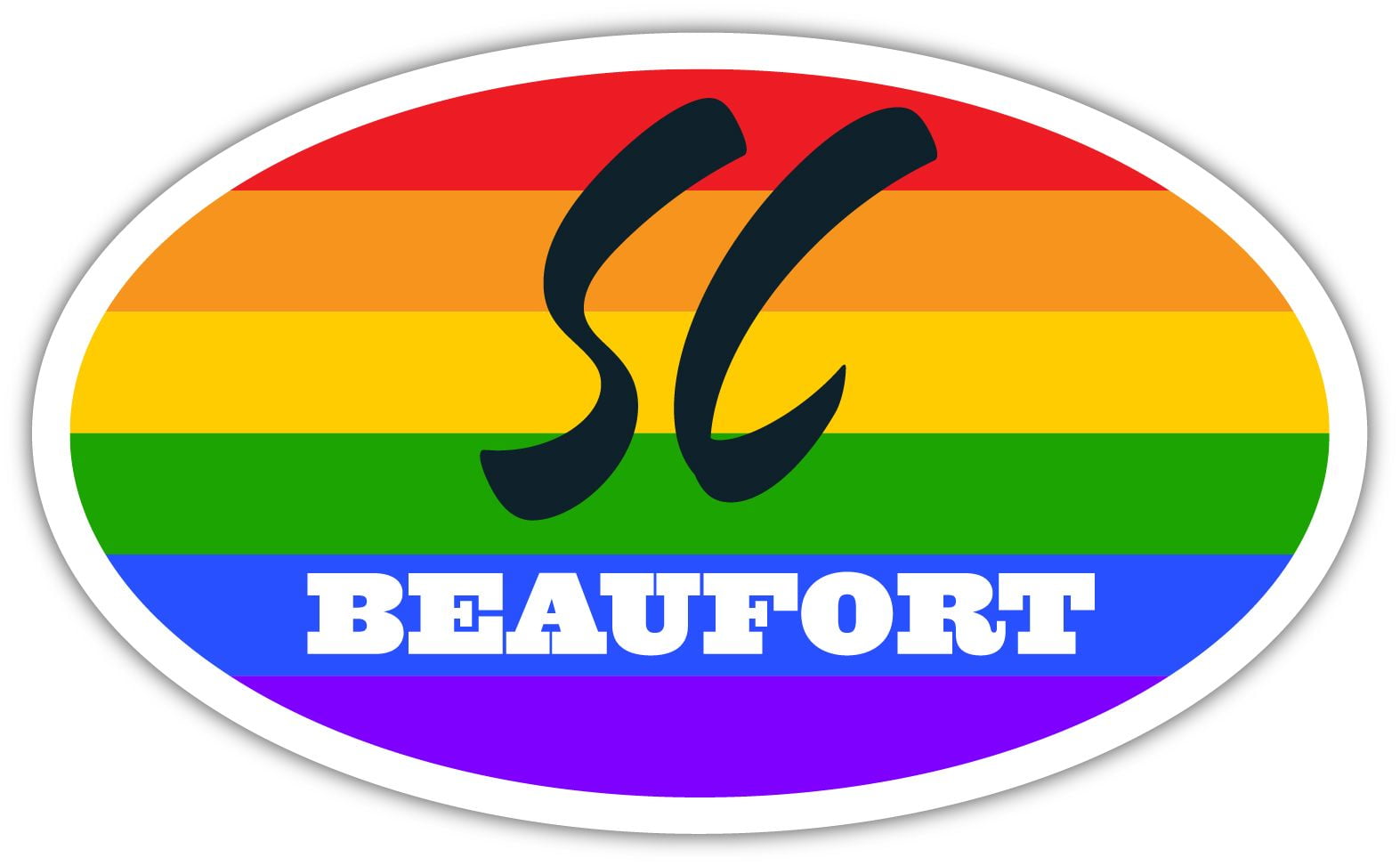 Beaufort SC South Carolina Beaufort County Rainbow Pride Flag 6 Stripes ...