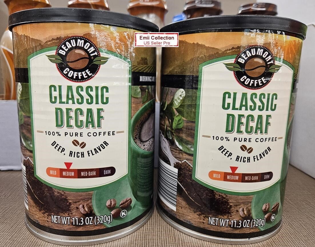 Beaumont Coffee Classic Decaf 100% Pure Coffee Deep Rich Flavor 11.3oz ...