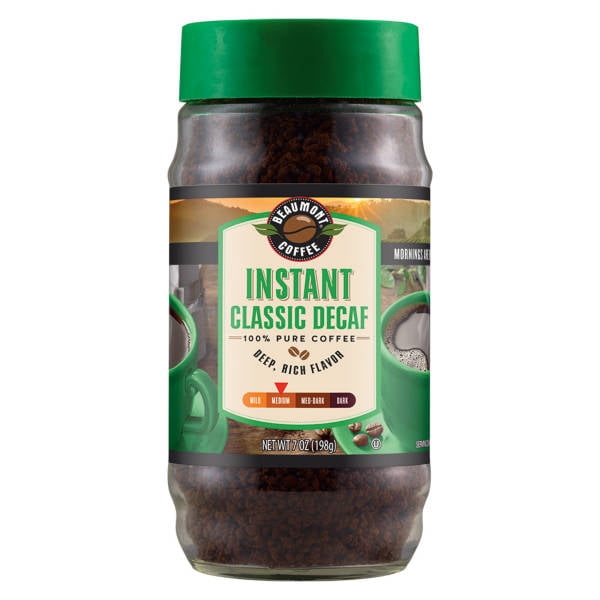 Beaumont Decaffeinated Instant Coffee, 7 oz - Pack of 1 - Walmart.com