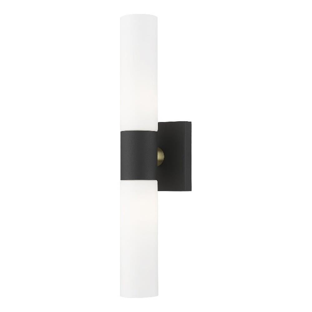Beaumont Lane 2-Light Twist Lock Metal ADA Vanity Sconce in Textured ...