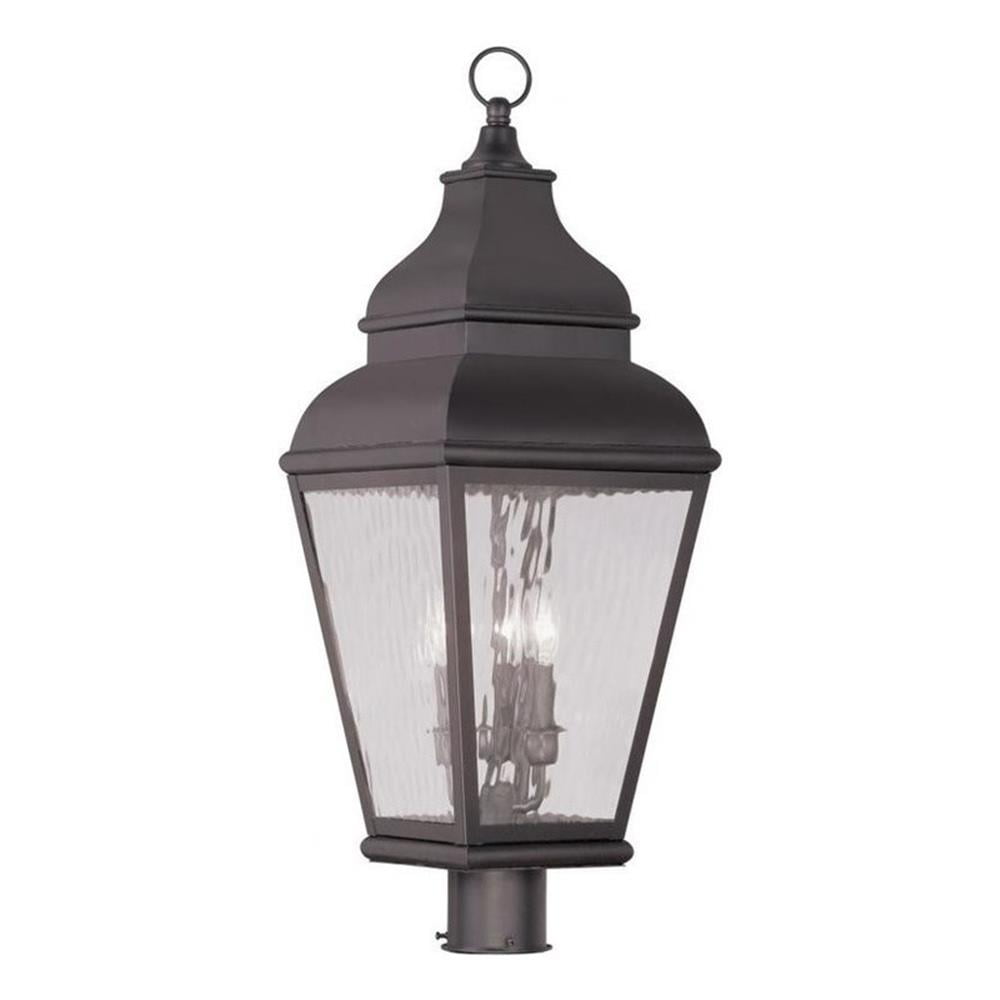Beaumont Lane 3 Light Outdoor Post Head in Bronze - Walmart.com