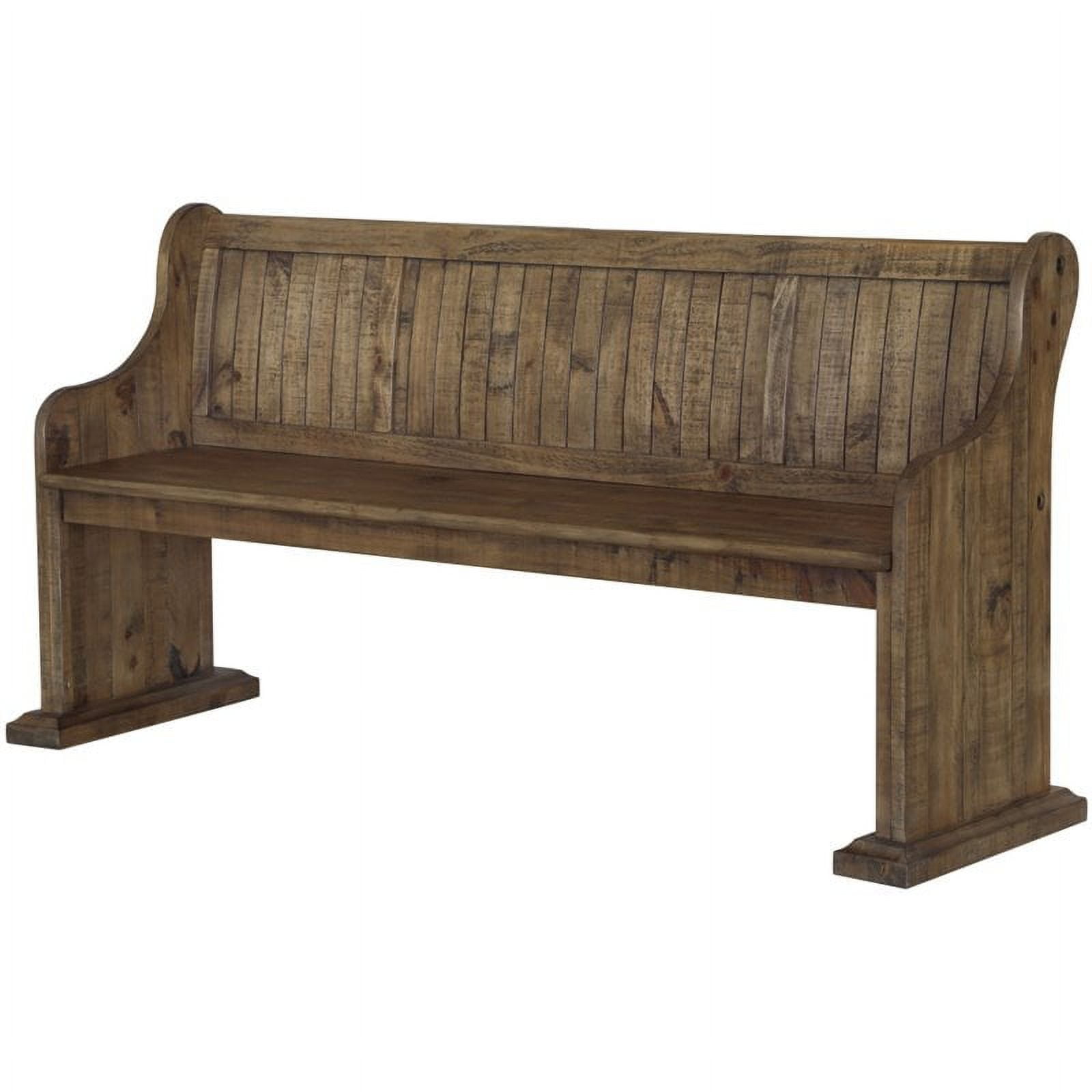 Beaumont Lane Curved Arm Bench in Weathered Barley - Walmart.com