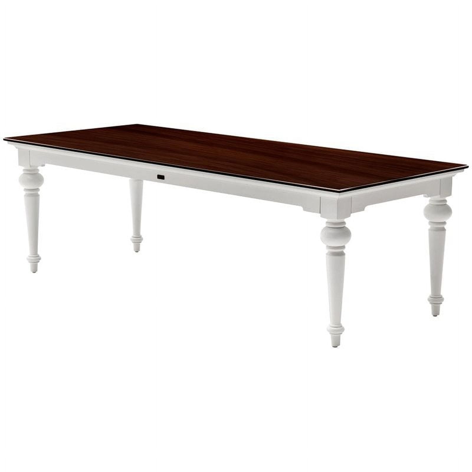 Beaumont Lane Modern Solid Mahogany Wood Dining Table in Pure White and ...