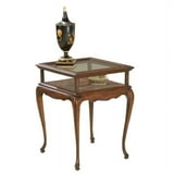 Beaumont Lane Traditional Solid Wood Curio End Table with Glass Sides ...