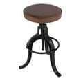 Beaumont Lane Transitional Adjustable Height Leather & Iron Bar Stool ...
