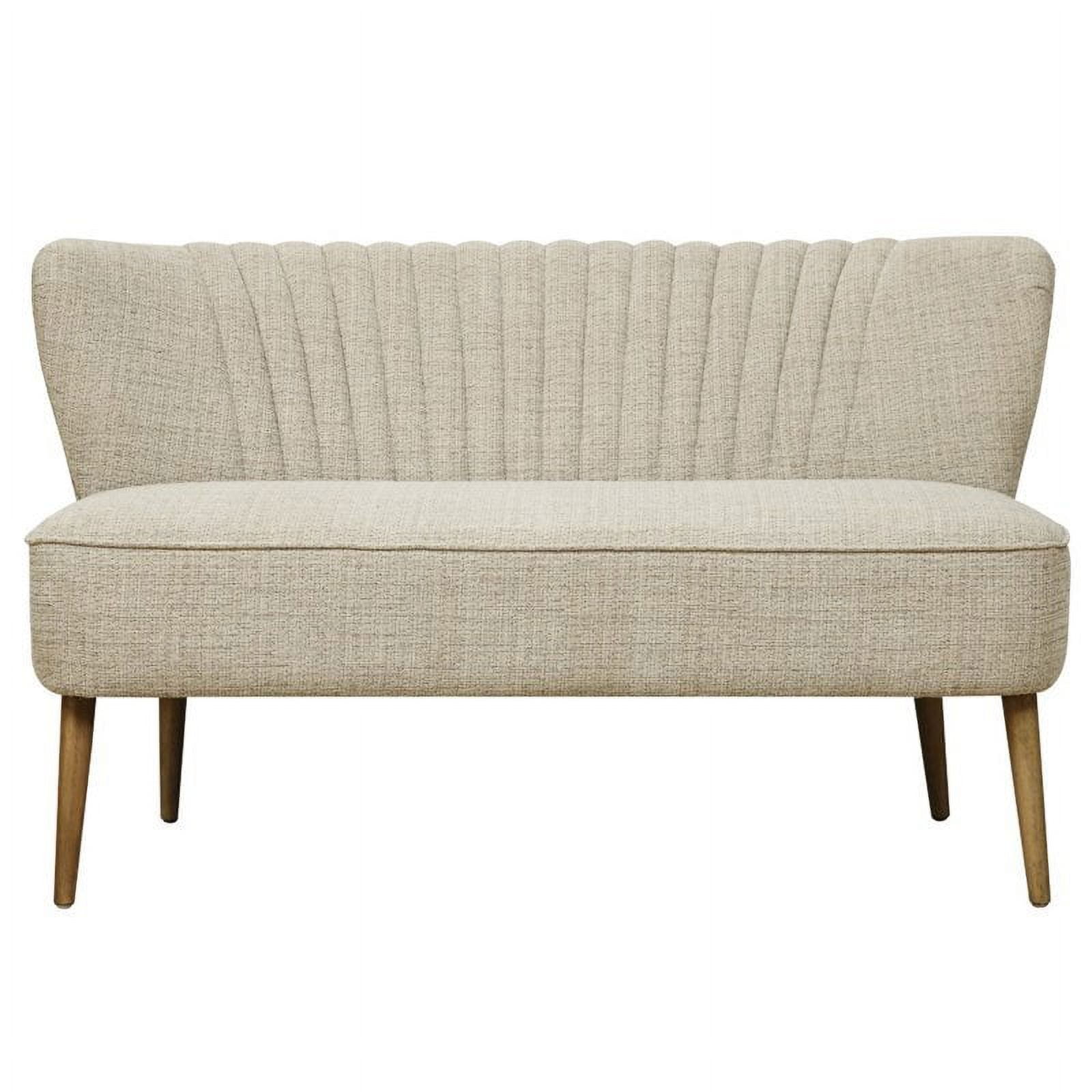 Beaumont Lane Vertically Channeled Bench in Oatmeal - Walmart.com