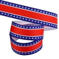 Beauos 1Pcs Soft Patriotic Ribbon for Independence Day Diy Wreath ...