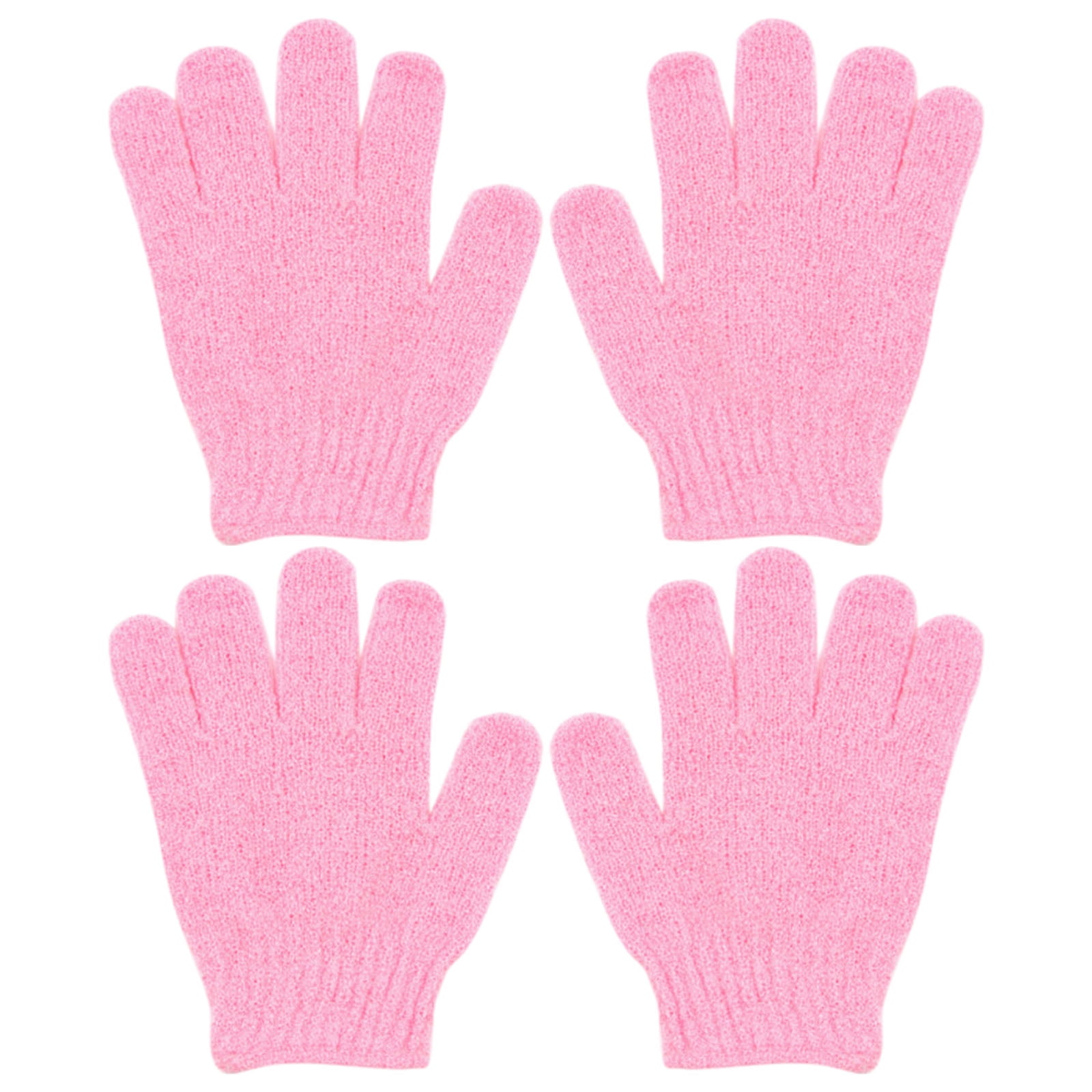 Beauos Clearance 4 Pcs Exfoliating Shower Gloves Double Sided ...