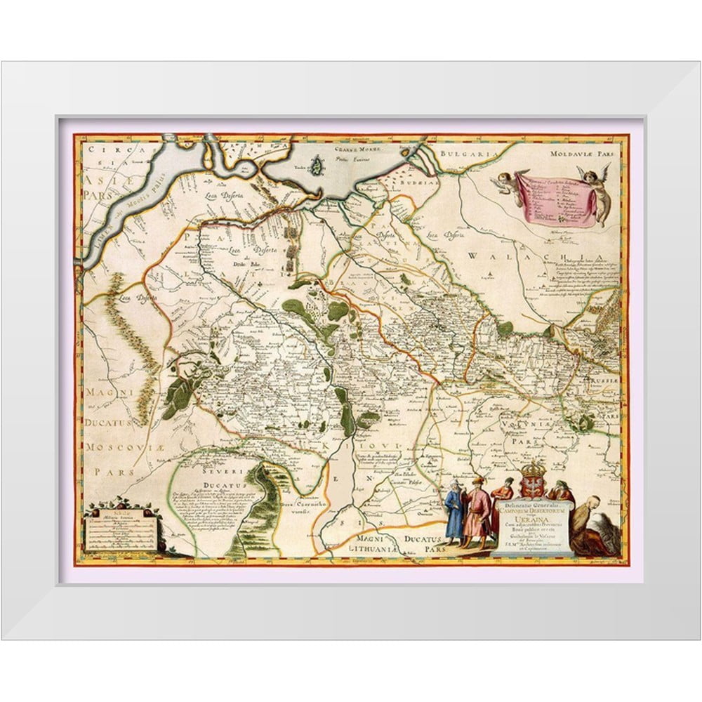 Beauplan 32x26 White Modern Wood Framed Museum Art Print Titled ...