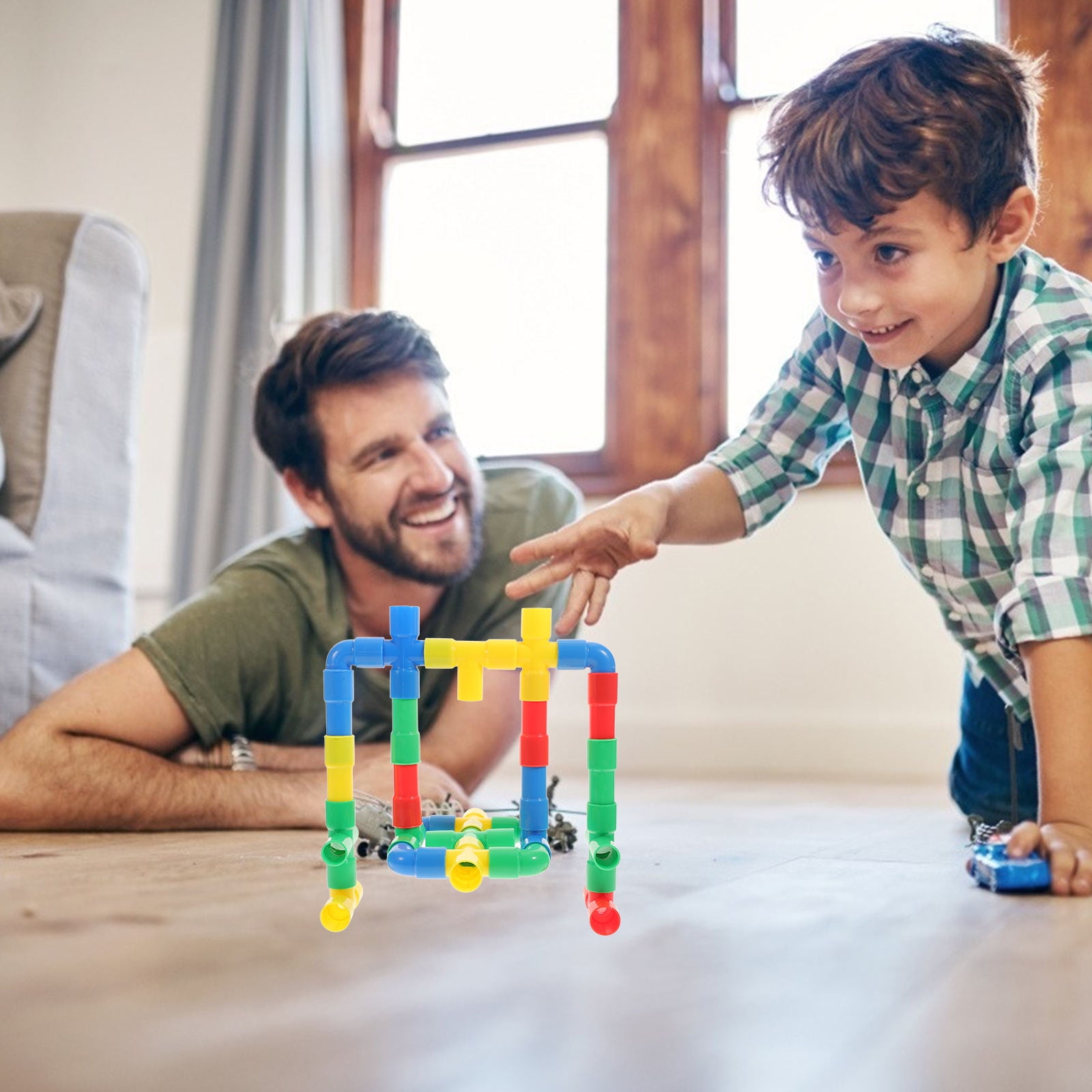 Beaupretty Pipe Toy Plastic Water Pipe Building Blocks Assorted Color 1 ...