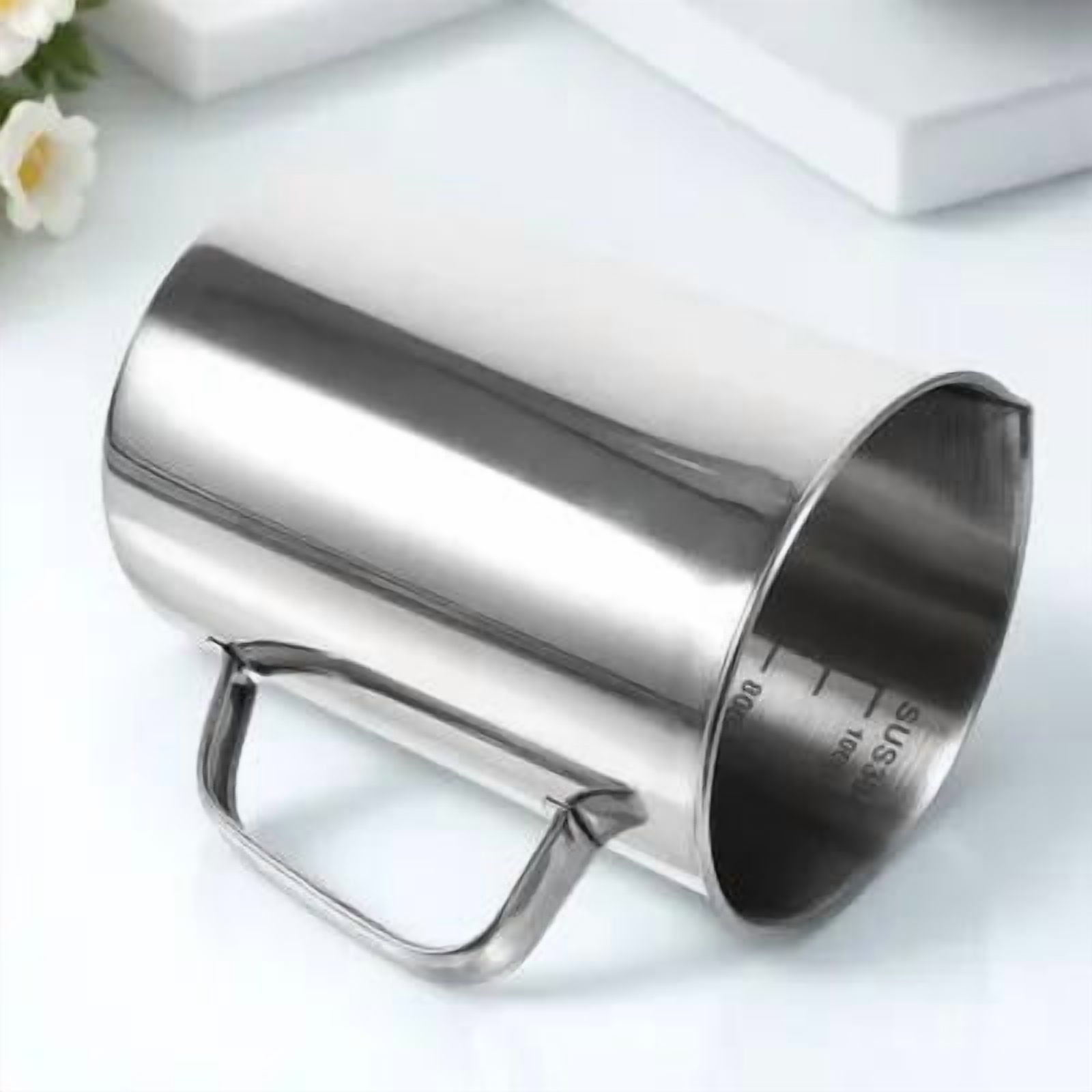 Beaupretty beakers with graduate and handle Stainless Steel Measuring ...